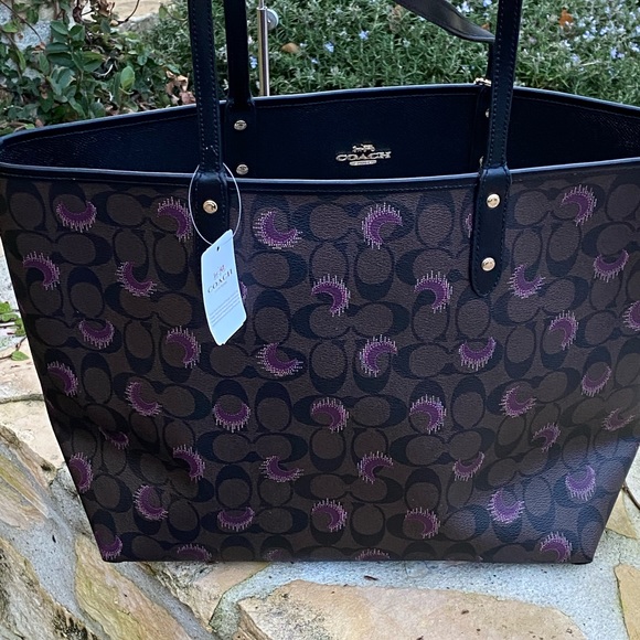 Coach | Bags | Nwt Coach Signature Moon Reversible Tote Handbag | Poshmark